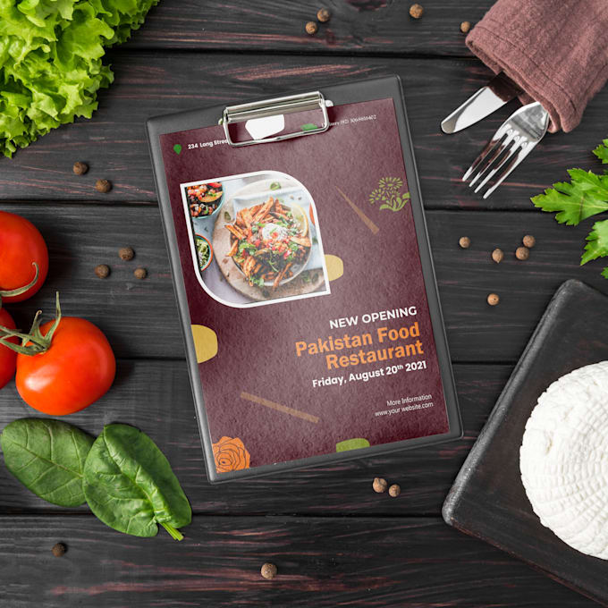 Design an attractive modern creative restaurant food menu by ...