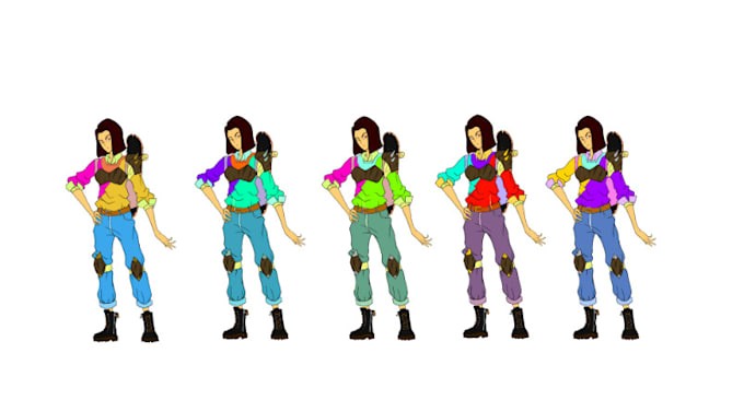 Create a basic character model sheet by Heavenlysk | Fiverr