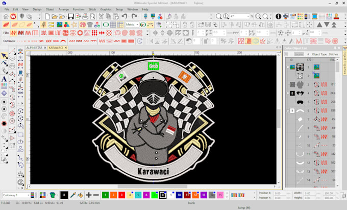 Design with wilcom embroidery by Lanapajarmau | Fiverr