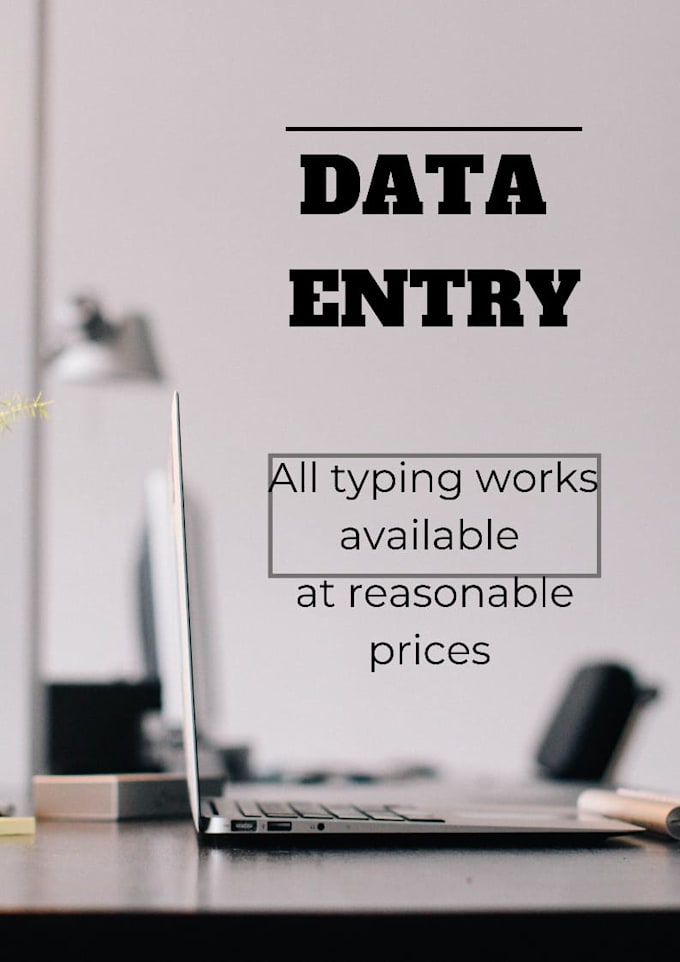Do typing works and data entry by Khani086 | Fiverr