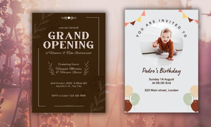 Design any type of invitation card by Yarnyworld | Fiverr