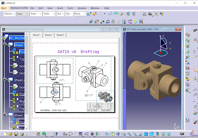 Make 3d cad model using catia v5 and fusion 360 by Qadeer06 | Fiverr