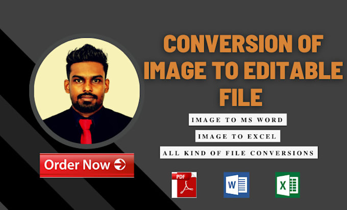 Do conversion of images to editable files by Madushandanthan | Fiverr