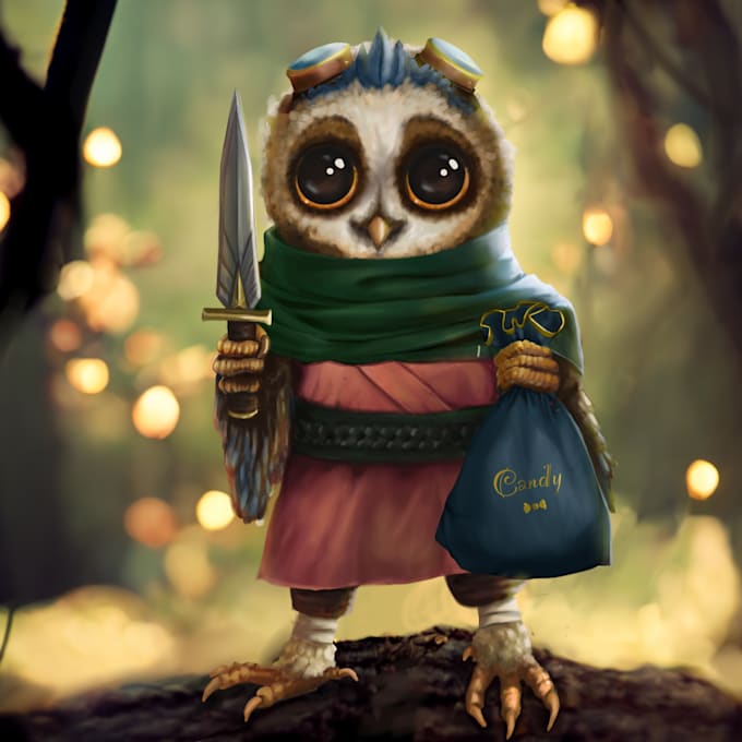 Draw your dnd or fantasy character art in a unique style by Ninadessal ...