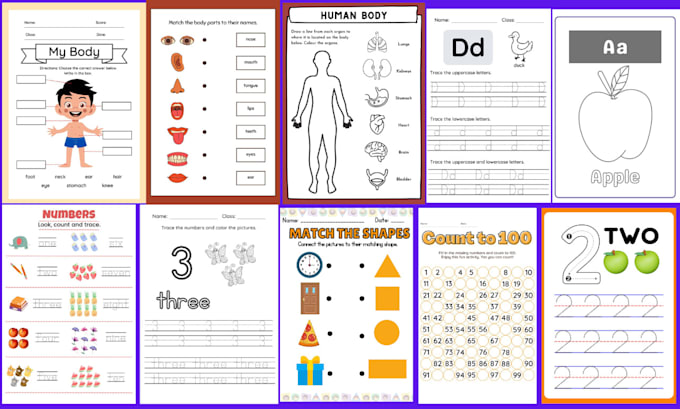Design kids worksheets, kdp activity book,kids activities,kids coloring ...