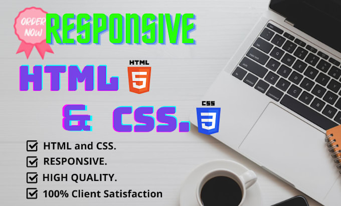 Degine a responsive website with html and css by Sagar0328 | Fiverr