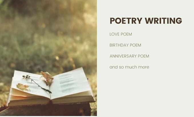 Be your poet to write you poem to make a poetry collection by Hajolayo ...