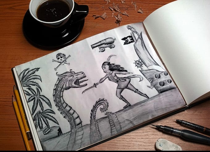 Create pencil sketches,illustrative drawing by Saemab26 | Fiverr