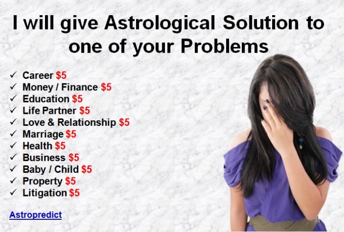 Suggest astrological solution to one of your problems by Astropredict ...