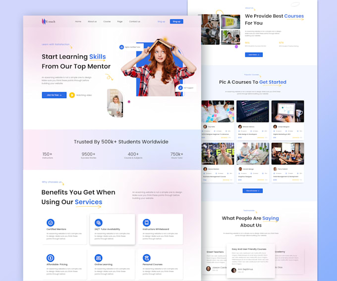 Do website ui design, app design, ui ux design using figma by Mrajin ...
