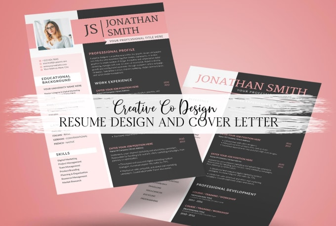 Do attractive professional resume design, modern cv design and cover ...