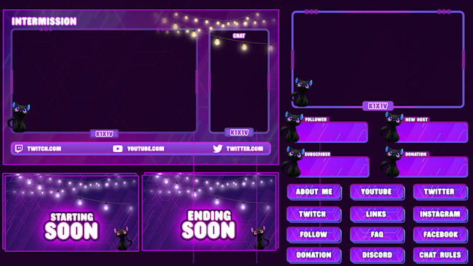 Create animated overlay for your twitch stream channel by Hammad8029 ...
