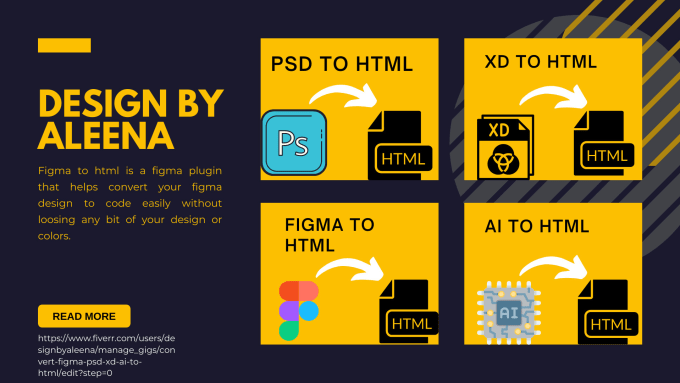 Convert figma,psd,xd,ai to html by Designbyaleena | Fiverr Convert figma,psd,xd,ai to html by Designbyaleena | Fiverr
