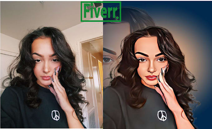 Make cartoon vector art portrait for your profile picture by ...