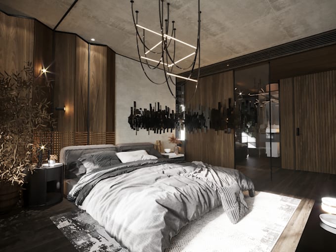 Professional bed room interior design, shopping list by Isrartuqeer ...