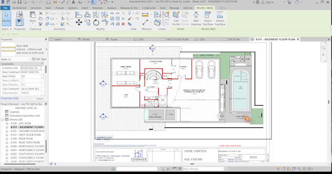 Create your floor plan in autocad or revit by Shingirai_joe | Fiverr
