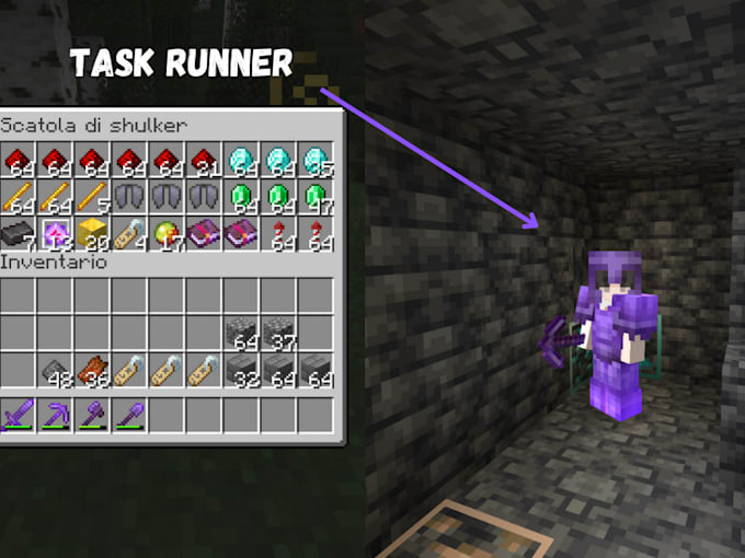 Do tasks and mines for you in minecraft by Frittura | Fiverr