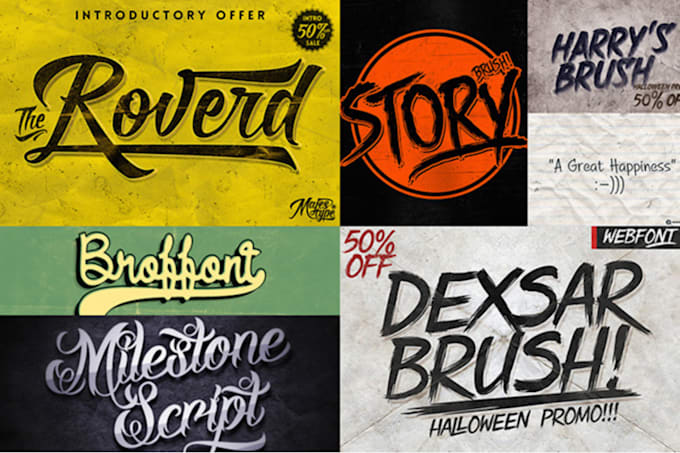 Custom amazing font for your brand or name in 10 hr by Souhaibgo | Fiverr