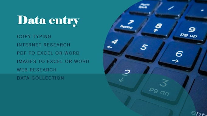 Do any type of data entry work realted copy paste typing by ...