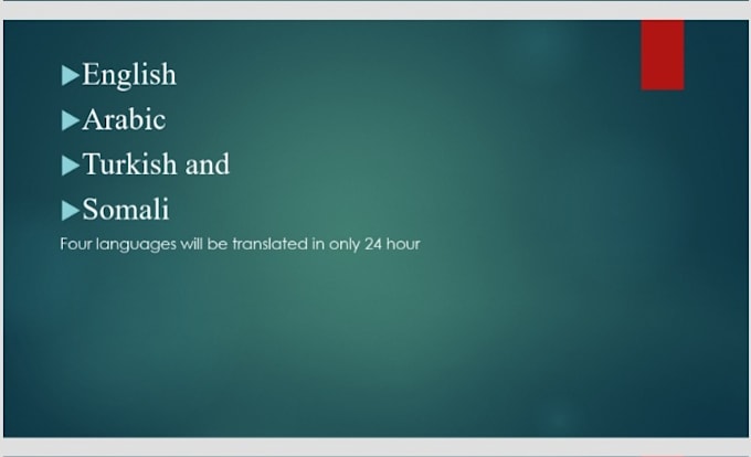 Translate english, arabic, turkish and somali languages by ...