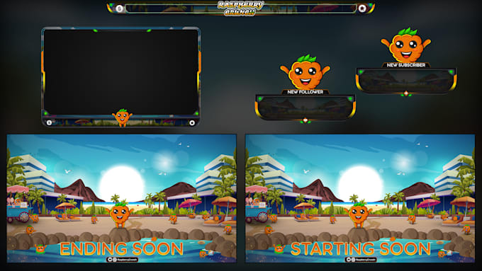 Design custom twitch logo, twitch overlay animated stream overlay ...