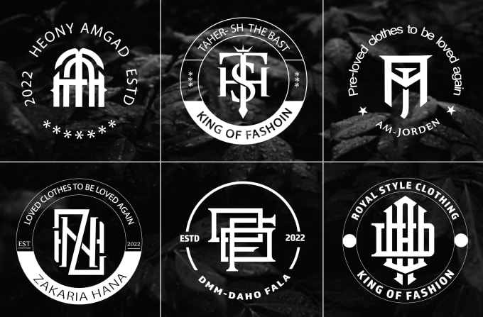 Design Clothing Brand And Initial Letters Monogram Urban Streetwear By