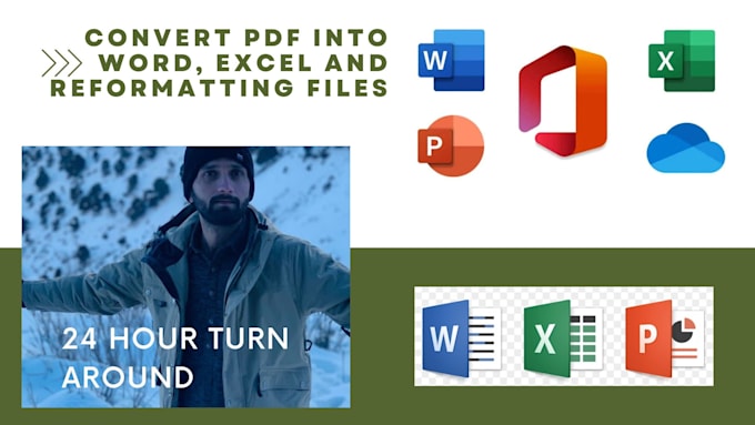 Convert pdf into word, excel and reformatting files by Zulkaifparacha | Fiverr