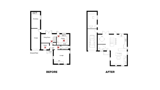 Renovate and redesign floorplan by Zargoonfawad | Fiverr