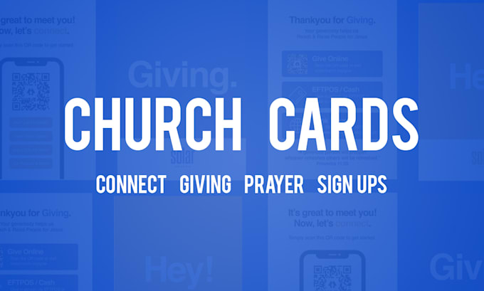 Design church cards for connect, giving, prayer or groups by ...