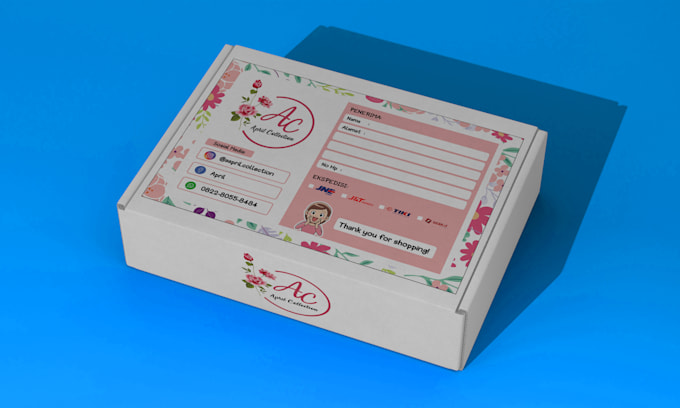 Make a shipping label design by Lusiakomala | Fiverr