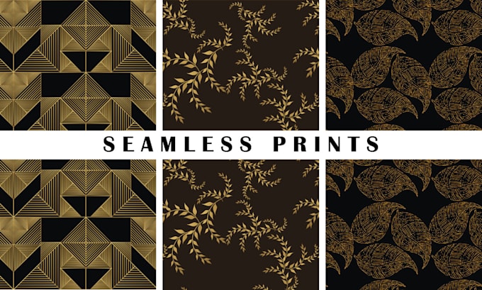 Design luxury seamless print patterns by Malkyjayalath | Fiverr