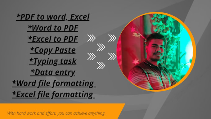 Do excel data entry, typing, copy paste, cleaning, pdf to excel and word by Saifuddin_sai | Fiverr