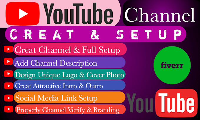 Create and setup your new youtube channel professionally by Anjona444 ...