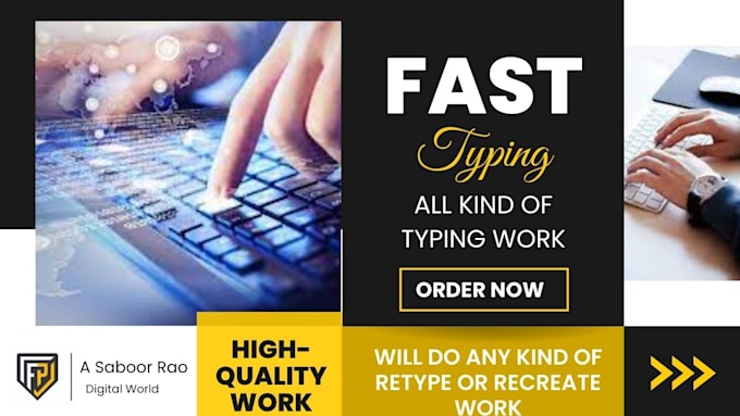 Do fast perfect typing work of maximum pages as u want by Asaboorrao ...