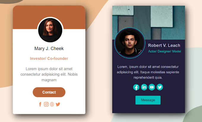 Create profile card business card, and etc all types of cards by ...