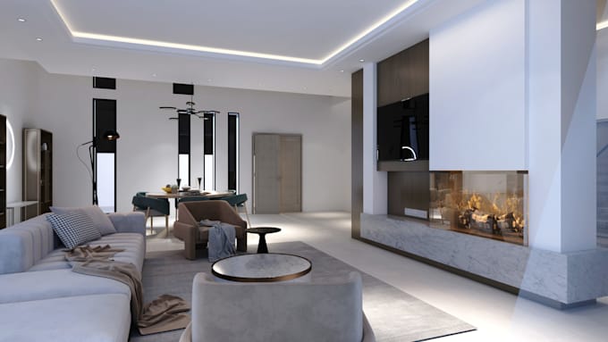 Design and render realistic 3d interior by Nesrinebs | Fiverr
