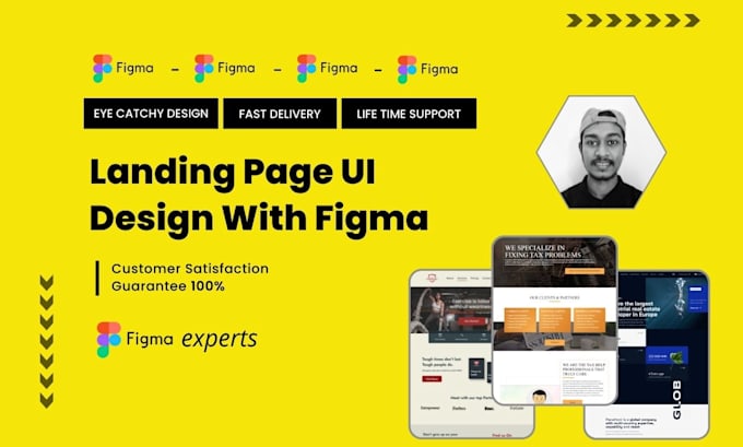 Design your web landing page ui template using figma by Mdmizrah | Fiverr