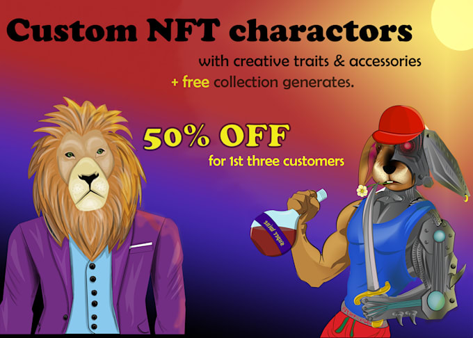 Create custom nft characters by Vimumunathunga | Fiverr
