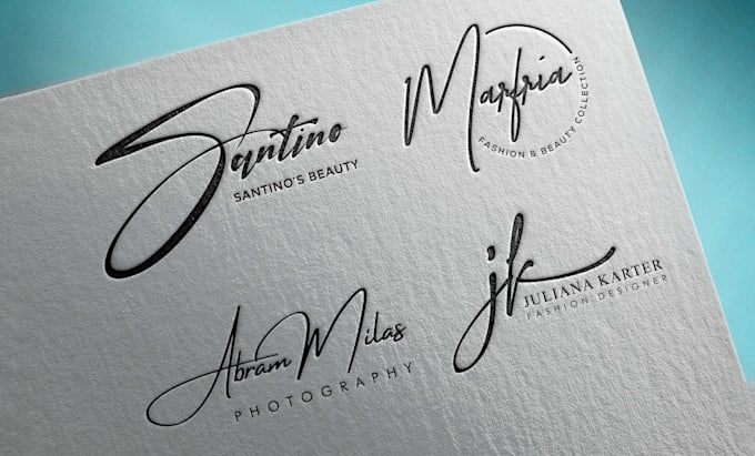 Design handwritten scripted, cursive and signature logo or photography ...