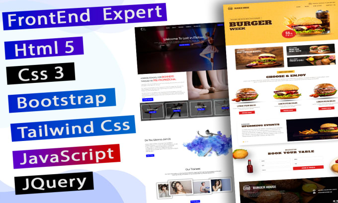 Develop Responsive Html Css Bootstrap Js And Jquery Websites For You By