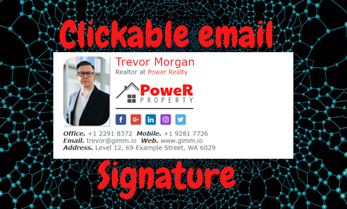 Design a clickable html email signature by Leadsempire | Fiverr