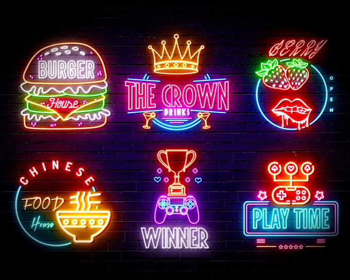 Create a amazing 3d neon logo or neon sign by Retro_pro | Fiverr