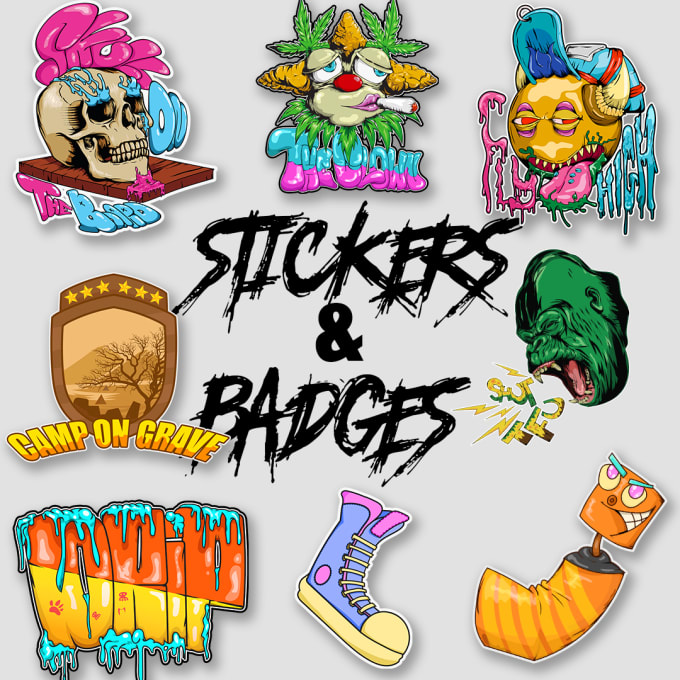 Design logo, sticker, badge, custom based vector style by Slumslime ...