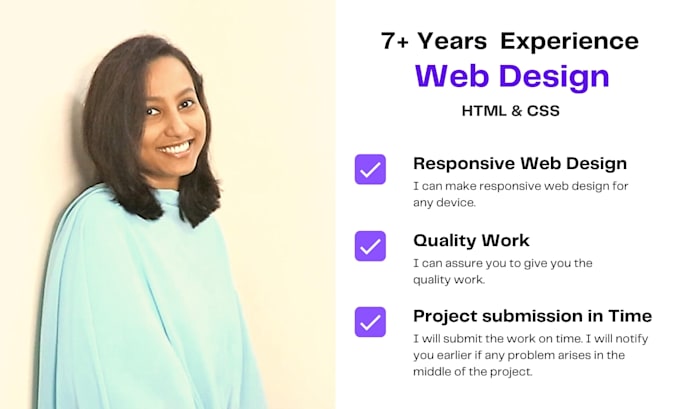 Do web design with html and css by Sadiaahmedmonty | Fiverr