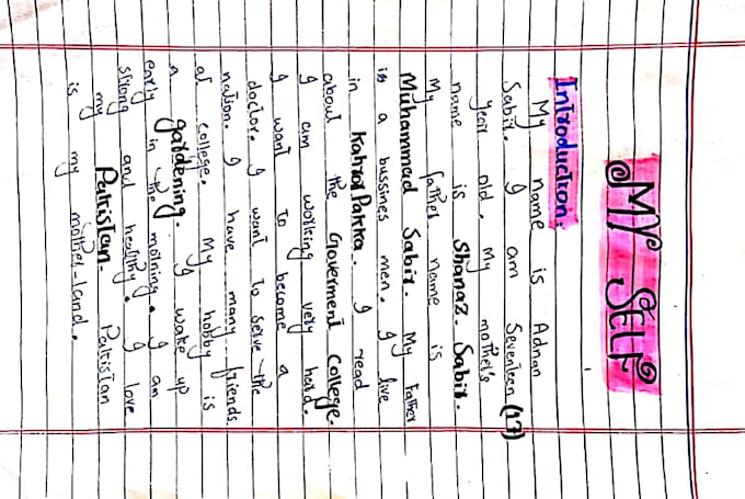 Write in a good style and beautiful handwriting by Adnanmeyo | Fiverr