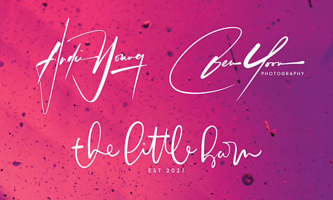 Make a handwritten calligraphy signature logo by Sarahbermz | Fiverr