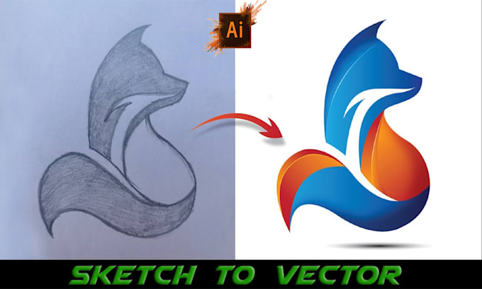 Convert sketch to logo vector, image to digital art by Tahidul935 | Fiverr