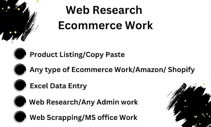 Do web research and ecommerce work by Sarataj1299 | Fiverr