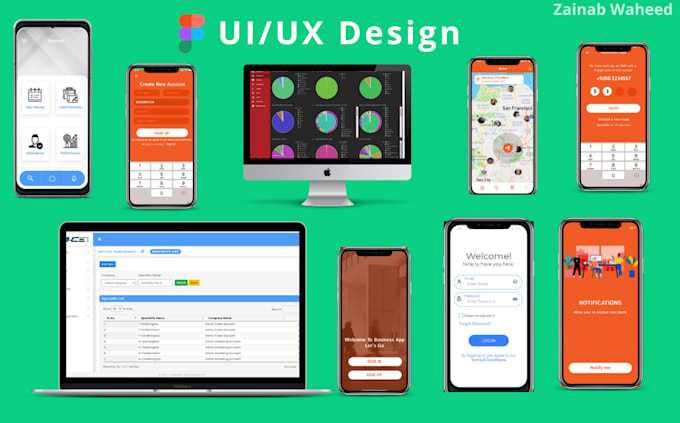 Design web and mobile screens in figma by Zainabwaheed_ | Fiverr