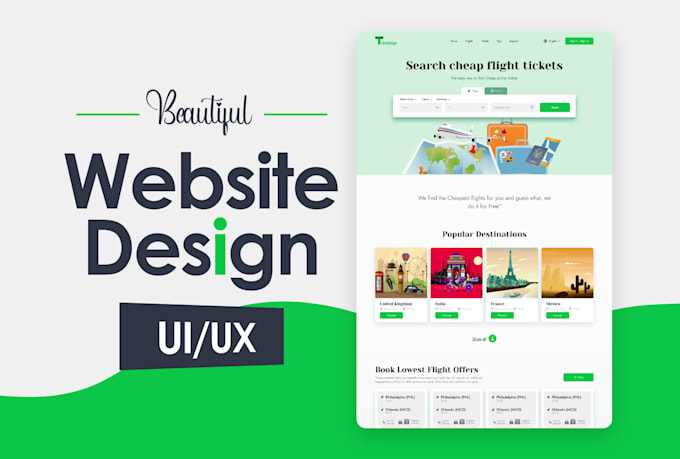 Create beautiful ui and ux designs for websites by Swell_designs | Fiverr